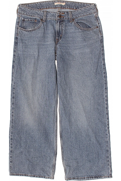 LEVIS Dámské džíny modré volné rovné seprané s kapsami Velikost 30 ...