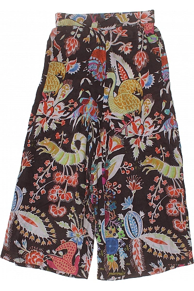 Dámské široké kalhoty květované volnočasové Vel. XS | Unimoda.cz