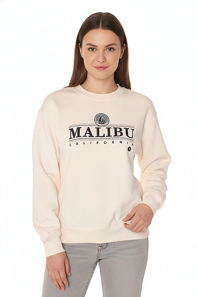 Hollister dámská mikina přes hlavu s potiskem Malibu California Vel. m ...